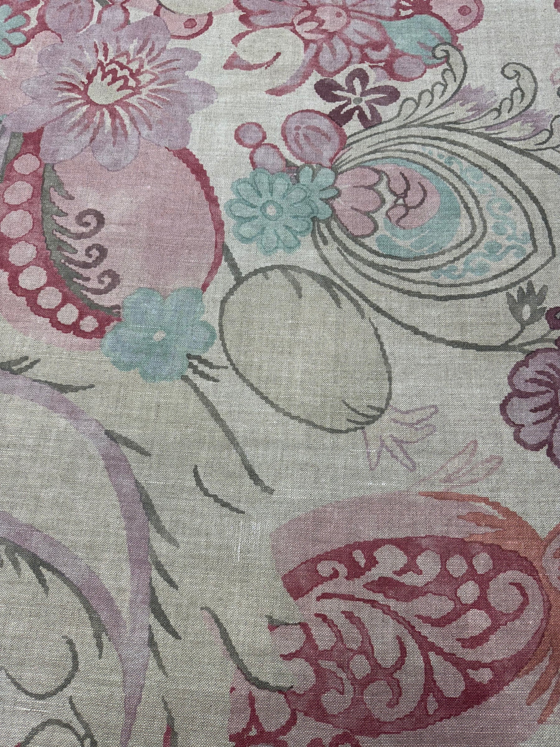 Carcassone in Amaranth | Acquitaine Linen – King Cotton Fabrics