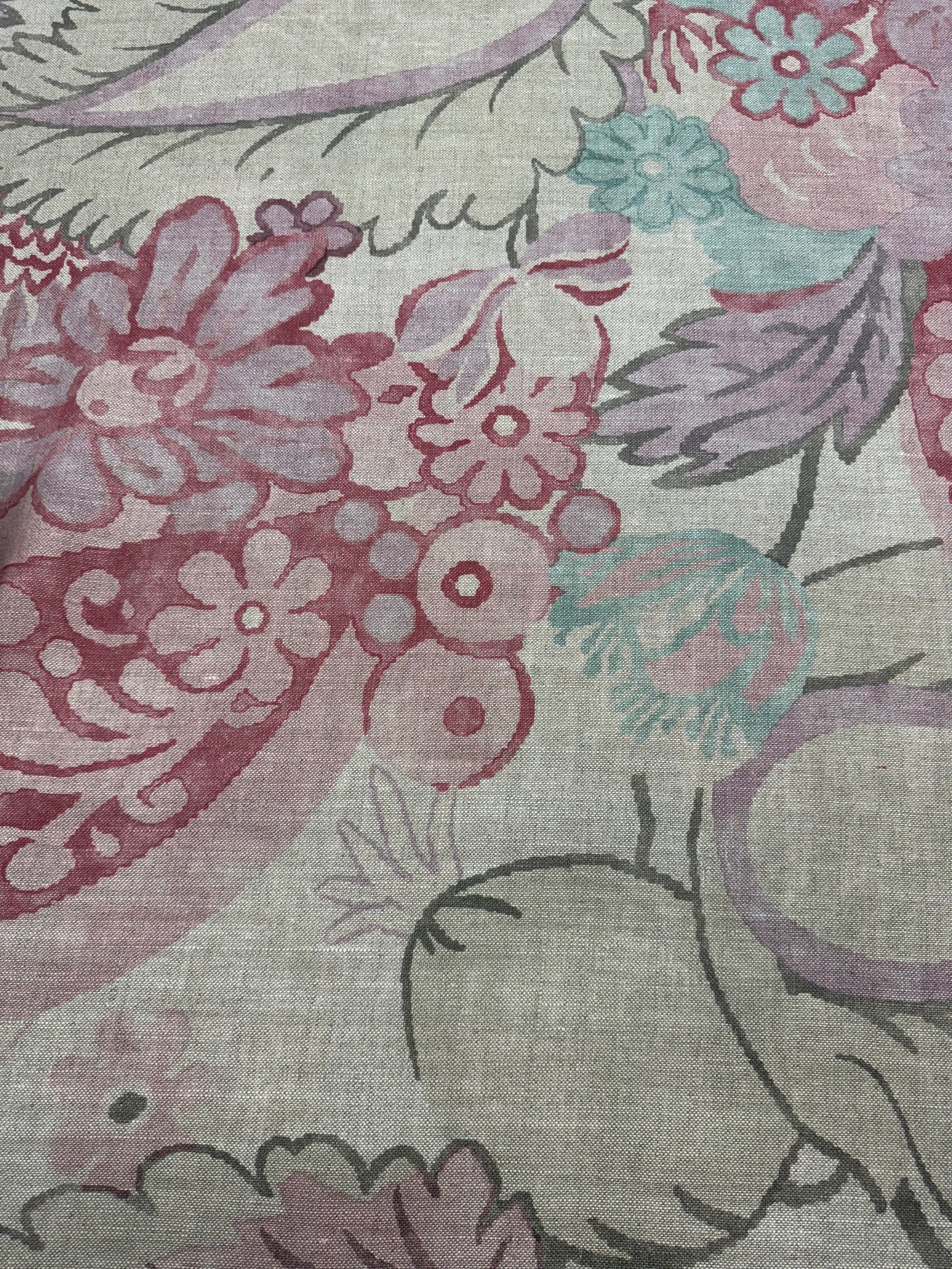 Carcassone in Amaranth | Acquitaine Linen – King Cotton Fabrics